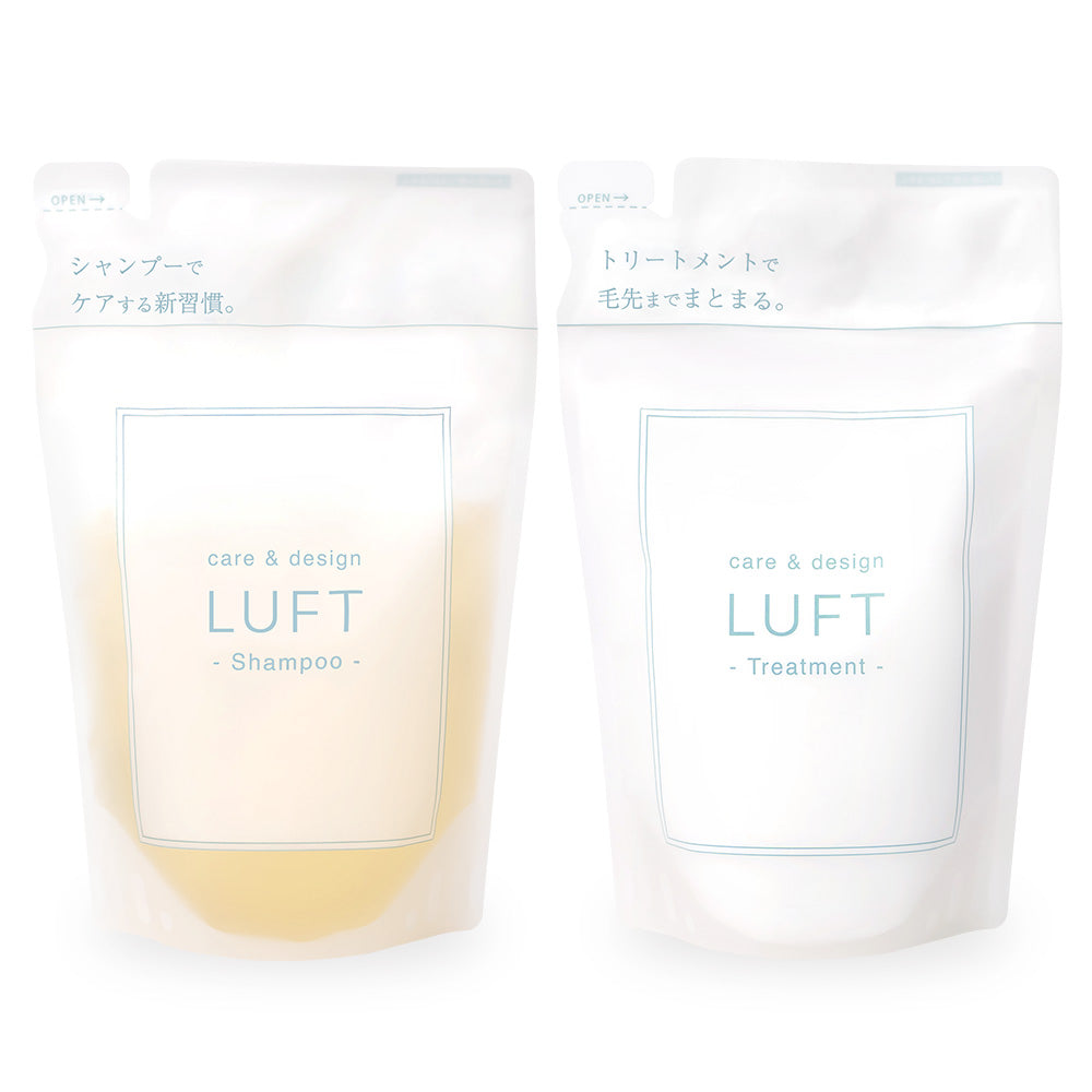 【公式】LUFT ルフト ケア＆デザイン シャンプー＆トリートメント 詰替 各410mL（心うるおうサボンの香り） – LUFT公式オンラインストア